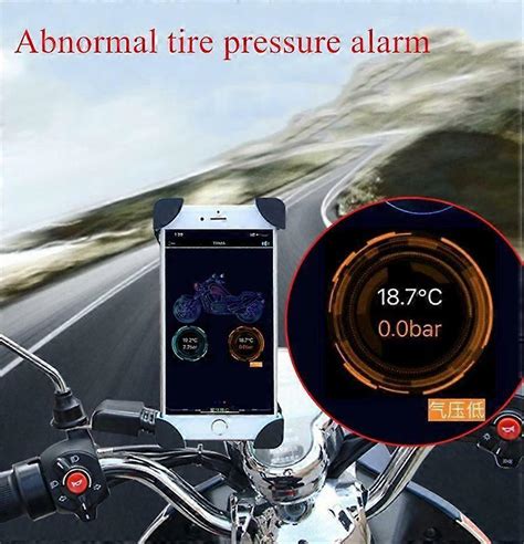 TPMS Motorcycle Bluetooth Tire Pressure Sensors Monitoring System APP Display External Tire