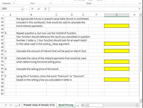 Solved X XBS 9 1 R X Bond Pricing Excel FORMULAS DATA Chegg Com