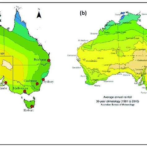 Spatial Distribution Of Rainfall Across Australia Considering A Download Scientific Diagram