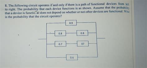 Solved The Following Circuit Operates If And Only If There