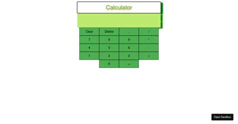 Calculator Codesandbox