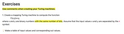 Solved Exercises Use Comments When Creating Your Turing