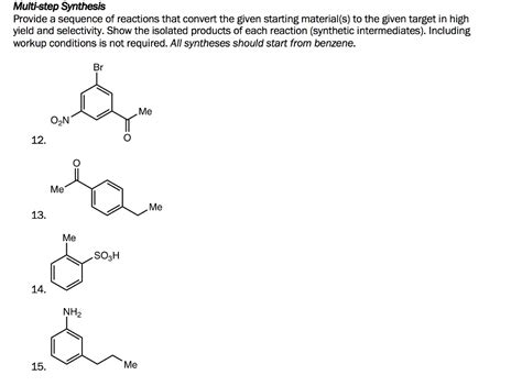 Solved Multi Step Synthesis Provide A Sequence Of Reactions That Convert The Given Starting