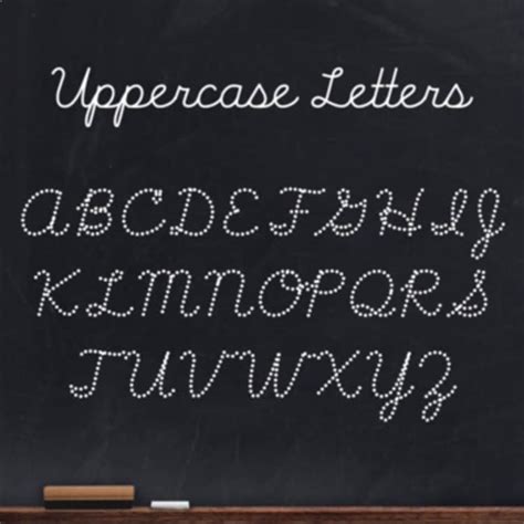 Teaching Cursive Dotted Letters Tracing Font Handwriting By Lewis