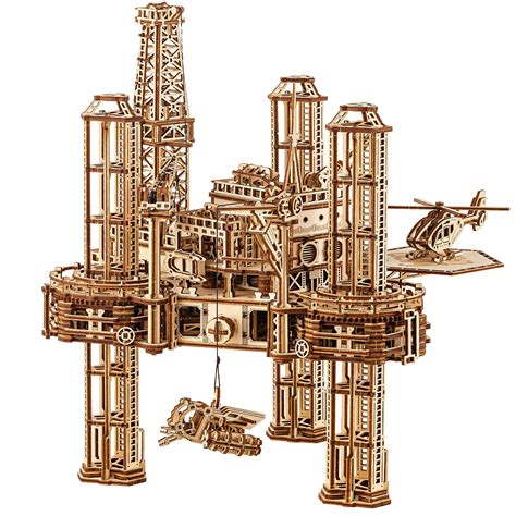 Wood Trick Offshore Rig Plattform Aus Holz 3d Puzzles Für Erwachsene