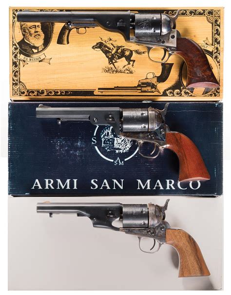 Three Replica Conversion Single Action Revolvers W Boxes Rock Island Auction