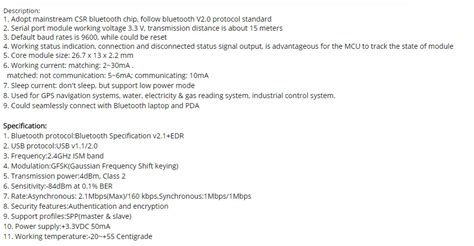 Bc04 Master Slave Wireless Module Reliable Communication