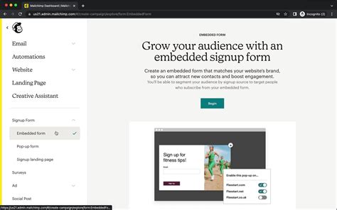 creating a form on mailchimp video and 9 screenshots