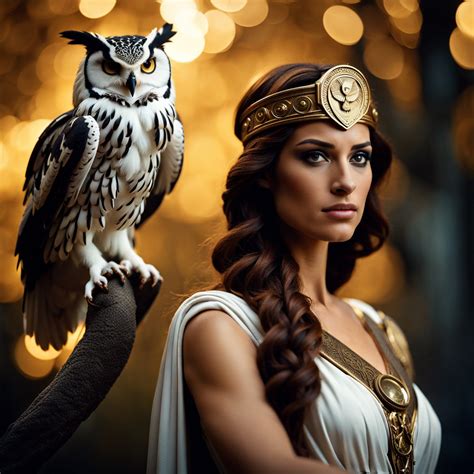 Athena Greek Goddess With Owl By Badgercmyk On Deviantart