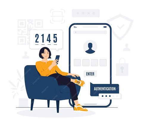 Premium Vector Otp 2fa Authentication Password Secure Notice Login Verification With Push Code