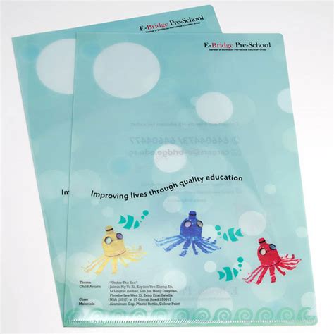 L Shape Folder Printing Singapore Custom Plastic Folders