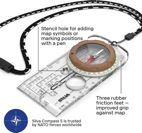 Silva Military Base Plate Compass 5 6400360 Adventure Pro Zone