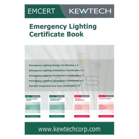 Kewtech Em Cert Emergency Lighting Certificate