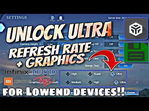 How To UNLOCK MAX SETTiNGS Refresh Rate Graphics For Lowend Device