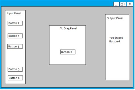 C How To Get The Name Of A Button That I Want To Drag On A Panel Stack Overflow