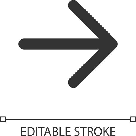 rightwards arrow pixel perfect linear ui icon pressing right setting
