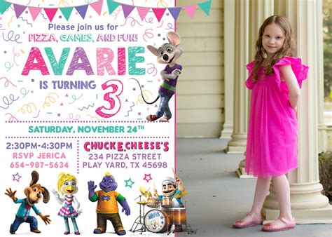 Chuck E Cheese Party Invitations Bigger Better Birthday Parties At
