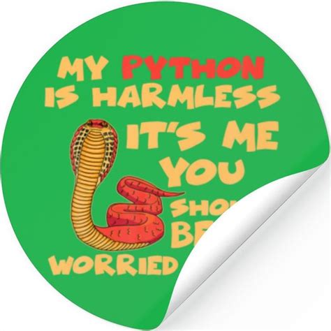 Harmless Python I Snake Constrictor Python Cobra Stickers