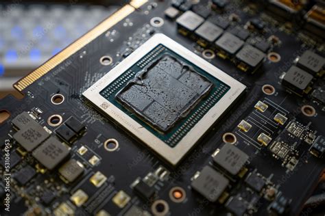 Kuala Lumpur Sept 9th 2022 Close Up View Of Amd Radeon Vii Pcb Board With The Main Gpu