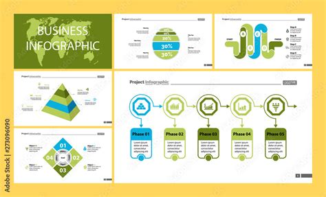 Business Infographic Creative Design Set Can Be Used For Annual Report Web Design Workflow