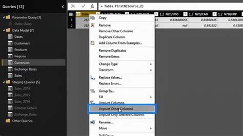 Cómo quitar el pivote de las columnas en LuckyTemplates
