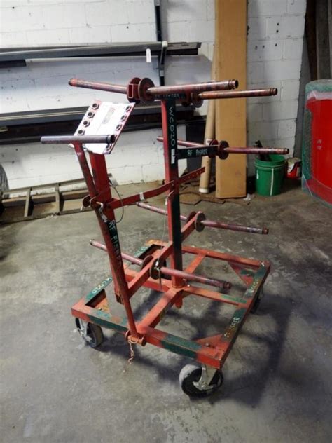 Ensley 10 Reel Rolling Wire Cart Model E290 Mayo Auction And Realty