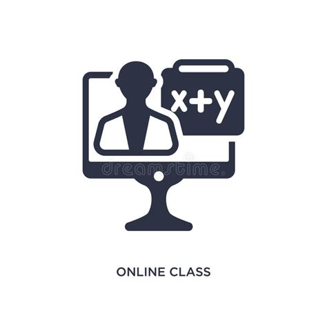 Online Class Icon On White Background Simple Element Illustration From Education Concept Stock