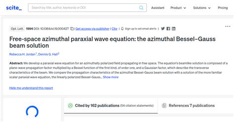 Free Space Azimuthal Paraxial Wave Equation The Azimuthal Bessel Gauss Beam Solution
