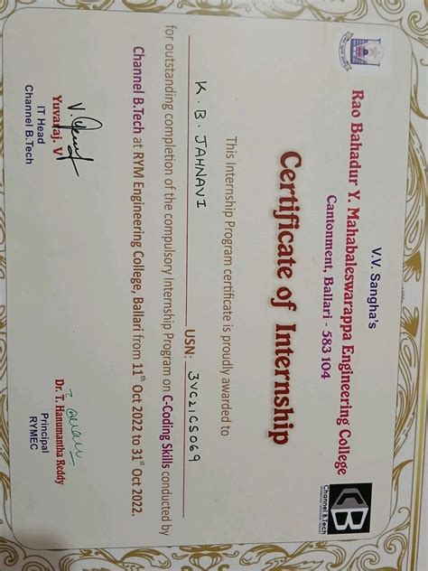 Kb Jahnavi On Linkedin Internship On C Coding