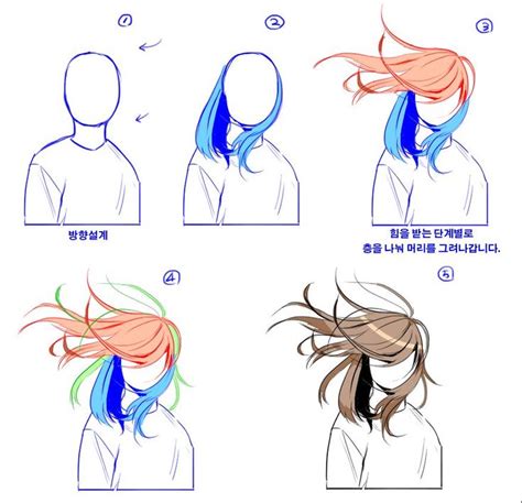 드림팩토리 그림공부봇 On Twitter Drawing Hair Tutorial How To Draw Hair How To Draw Anime Hair