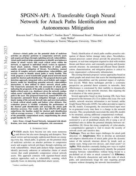 Pdf Spgnn Api A Transferable Graph Neural Network For Attack Paths