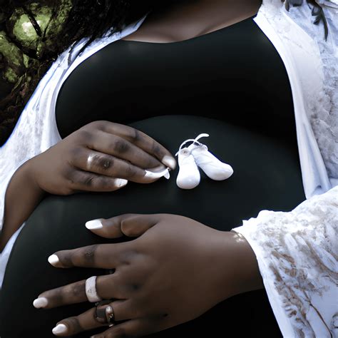 Realistic Pregnancy Photoshoot Black Pregnant Lady · Creative Fabrica