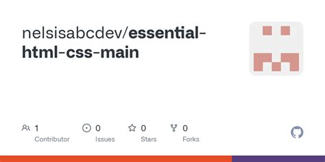 Github Nelsisabcdevessential Html Css Main