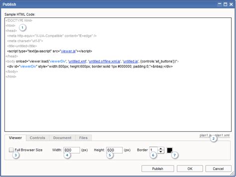 Publish Dialog Box