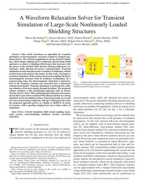 Pdf A Waveform Relaxation Solver For Transient Simulation Of Large