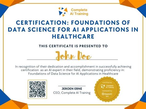 Certification Foundations Of Data Science For Ai Applications In
