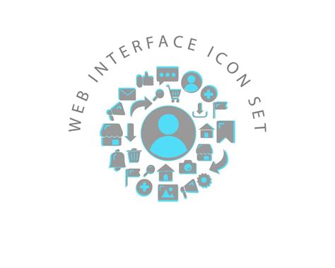 Web Interface Icon Set Design On White Background 10728340 Vector Art At Vecteezy