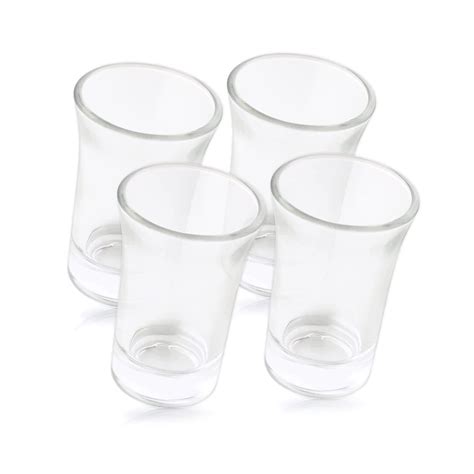 4pcs Shot Glasses Set With Heavy Base Clear Whiskey Shot Cup
