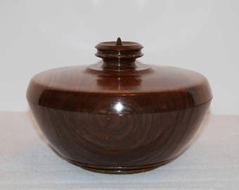 Wooden Bowl With Lid Etsy