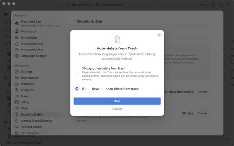 Custom Data Retention Settings Notion Help Center