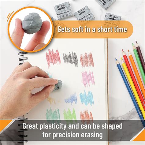 Mr Pen Kneaded Erasers 18 Pack For Precise Residue Free Art