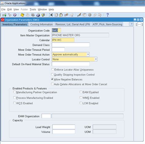 Oracle E Learning Inventory Module Setup In Oracle EBS R