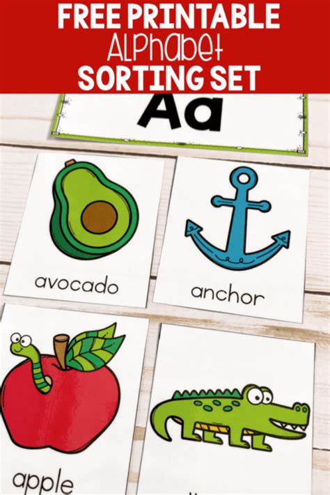 Alphabet Beginning Sounds Picture Cards Sorting Activity