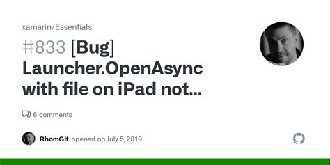 [bug] launcher openasync with file on ipad not working · issue 833