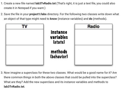 Solved 1 Create A New File Named Lab3tvradiotxt Thats