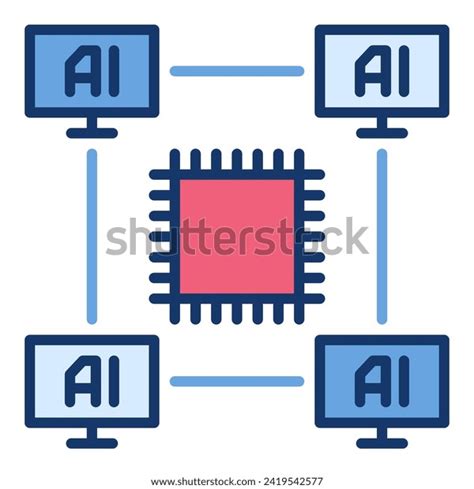 Ai Chip Computers Vector Artificial Intelligence Stock Vector Royalty Free 2419542577