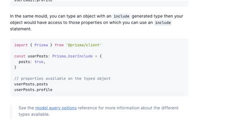 Docs For Advanced Type Safety Incorrect Issue Prisma Docs Github