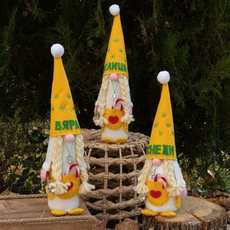 Коледно гномче джудже с име за момиче Подарък за Коледа