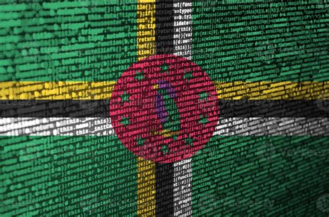 Dominica Flag Is Depicted On The Screen With The Program Code The