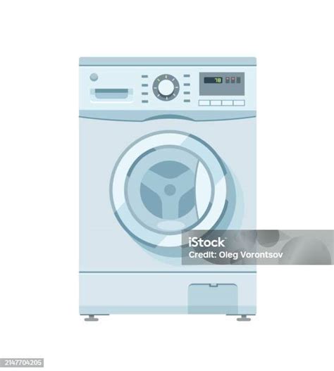 세탁기 가전 제품 현대적인 세탁실 집안일을 위한 세탁기 직물 세척을 위한 벡터 배관 흰색 배경에 벡터 일러스트 레이 션 0명에